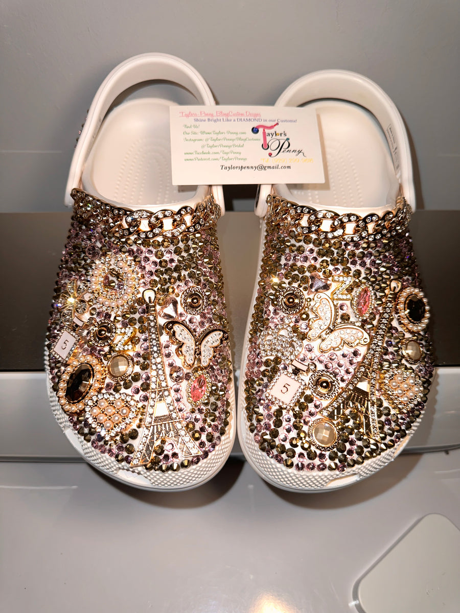 Custom Bling Crocs – Paris Edition – Taylors-Penny